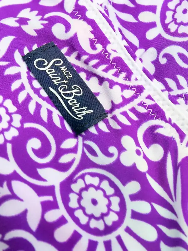 MC2 SAINT BARTH Paisley Print Bikini Bottoms - Purple