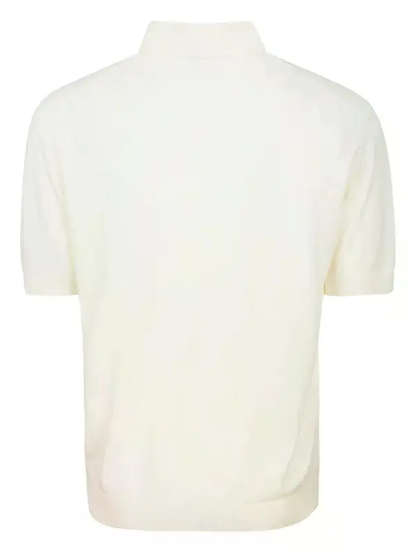 FILIPPO DE LAURENTIIS Short-sleeve Buttoned Polo Shirt - White