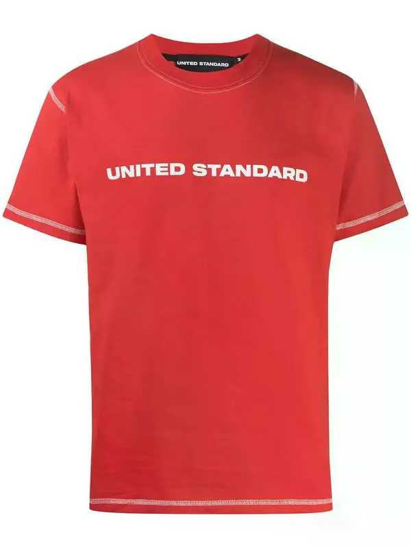 UNITED STANDARD Crew Neck Printed Logo T-shirt