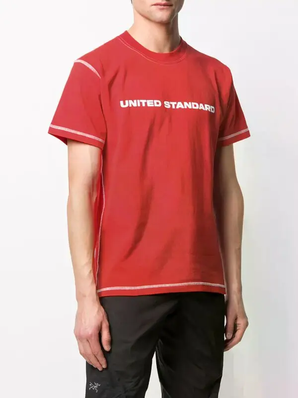 UNITED STANDARD Crew Neck Printed Logo T-shirt