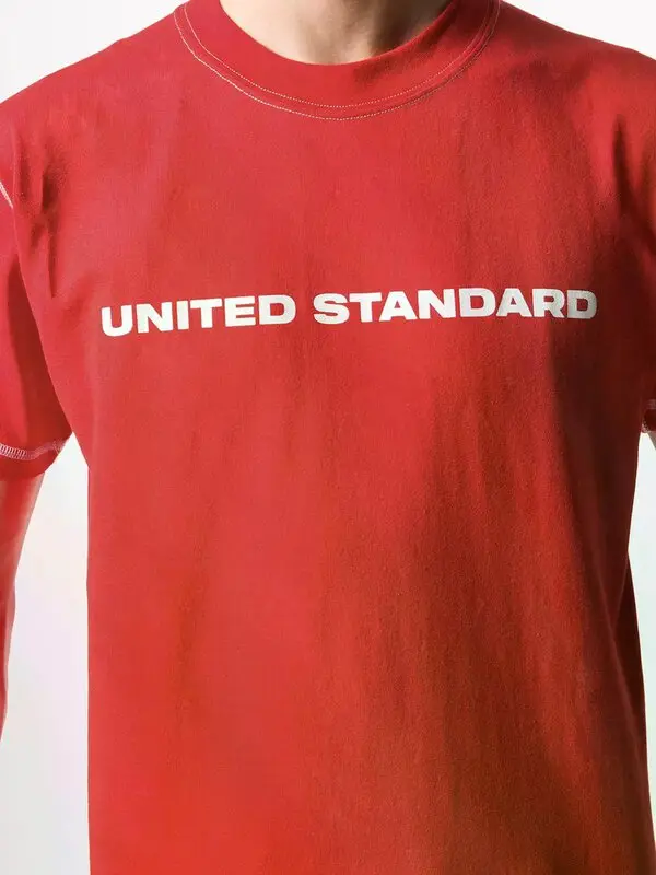 UNITED STANDARD Crew Neck Printed Logo T-shirt