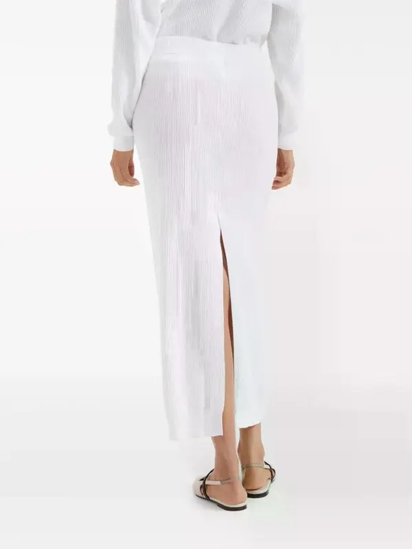 Brunello Cucinelli High-waisted Ribbed Skirt