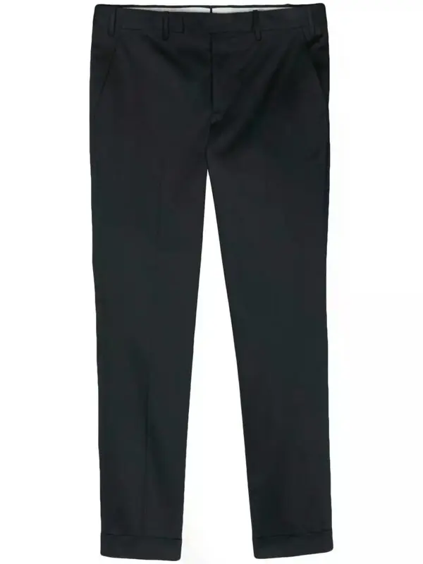 PT TORINO Mid-rise Tapered Trousers - Blue