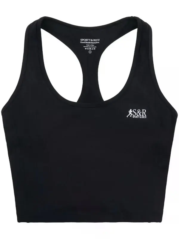 Sporty & Rich Logo Cropped Tank Top