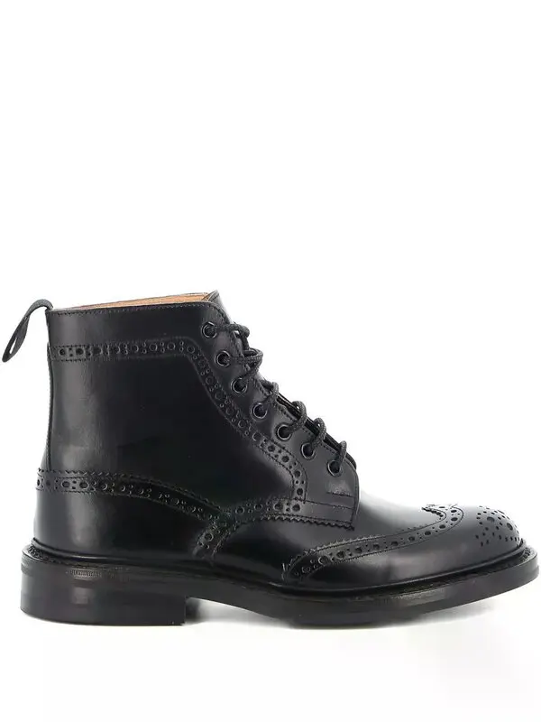 TRICKER'S Leather Ankle Boots - Black