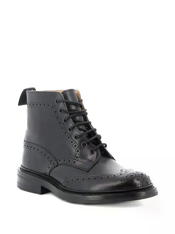 TRICKER'S Leather Ankle Boots - Black