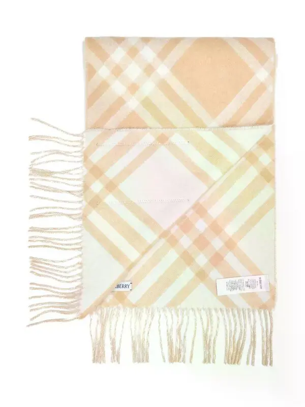 Burberry Check-pattern Cashmere Scarf