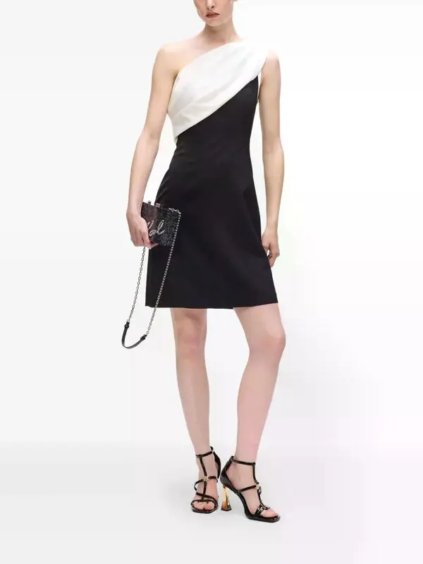 Karl Lagerfeld Mini Draped One-shoulder Dress
