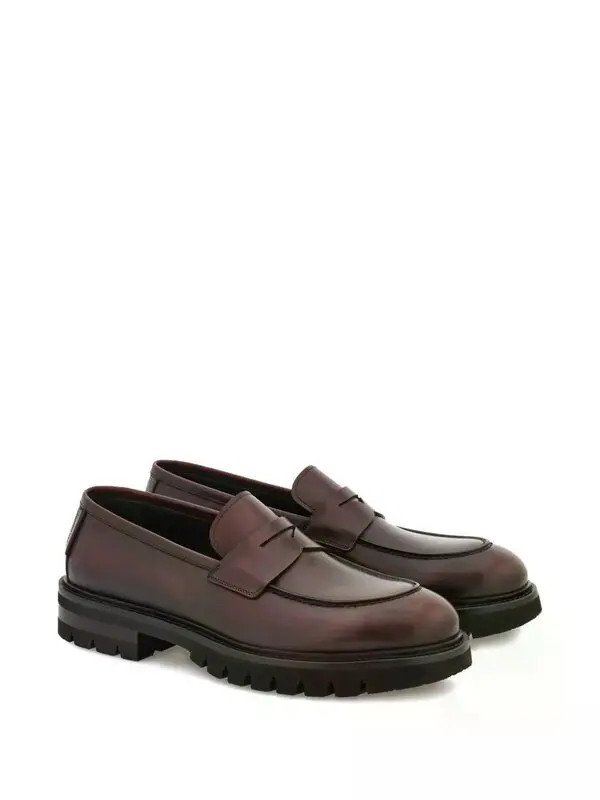 FERRAGAMO Saddle-strap Penny Loafers