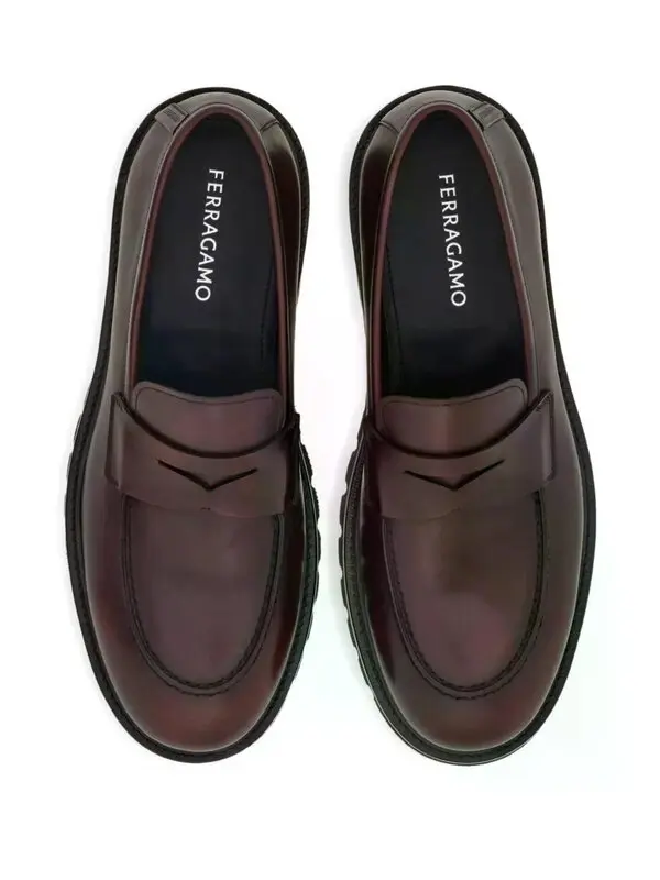 FERRAGAMO Saddle-strap Penny Loafers