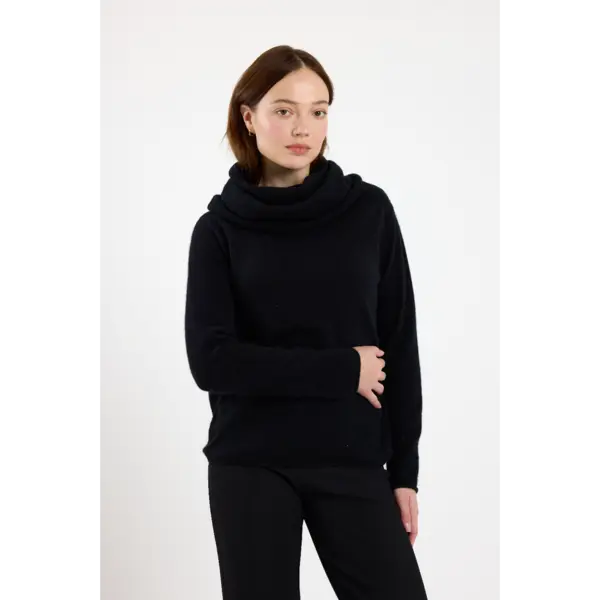 BRODIE CASHMERE Hannah Hooded Cowl Cashmere Sweater