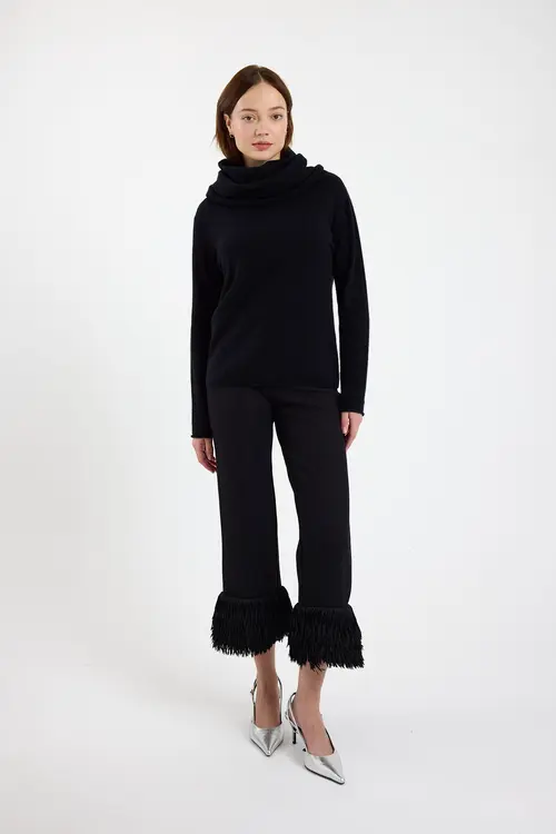 BRODIE CASHMERE Hannah Hooded Cowl Cashmere Sweater