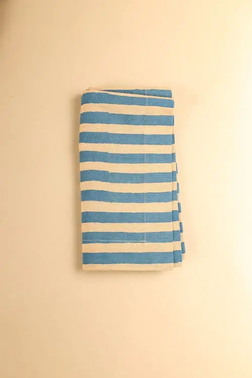 NINÉH Oh! Stripes Block Print Napkins - Blue