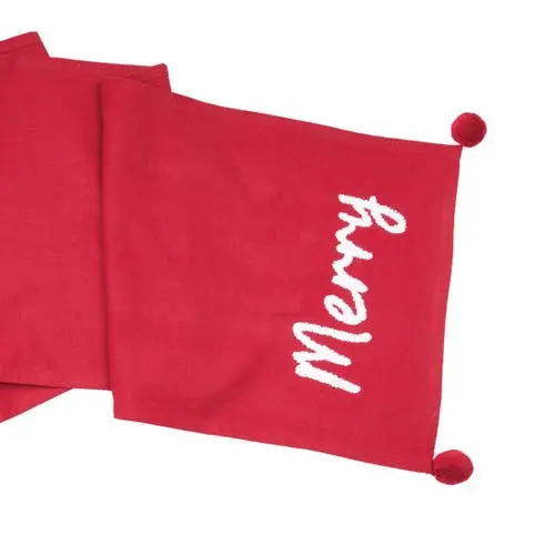 CAROL & FRANK Christmas Holidays Tufted Solid Runners Collection - Red