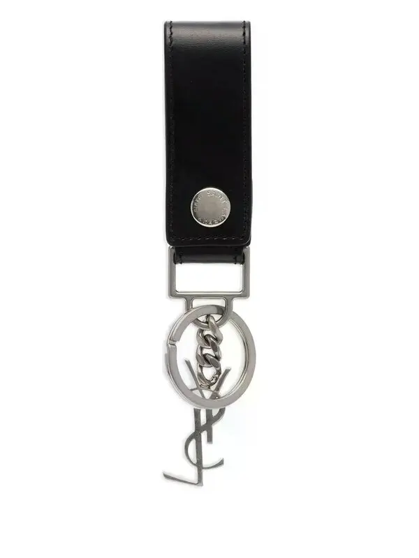 Saint Laurent Cassandre Keyring - Black