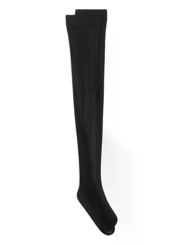 Dolce & Gabbana Ribbed Knee-high Socks - Black
