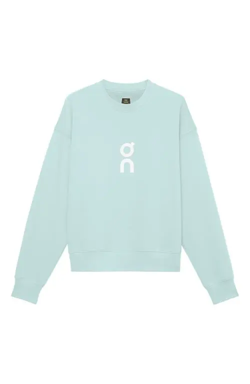 On Club Crewneck Cotton Blend Sweatshirt - Flurry