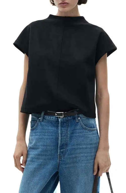 Mango Faux Suede T-shirt