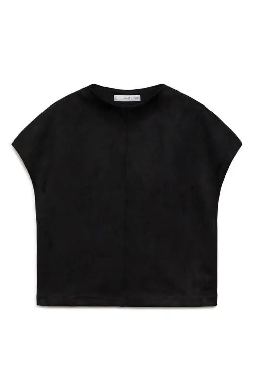 Mango Faux Suede T-shirt
