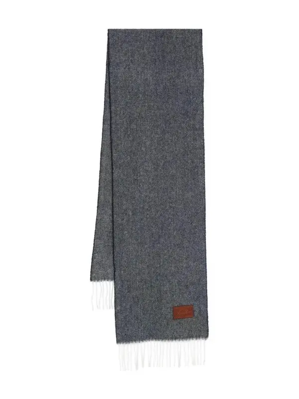 THE BRIDGE Fringed Scarf - Grey