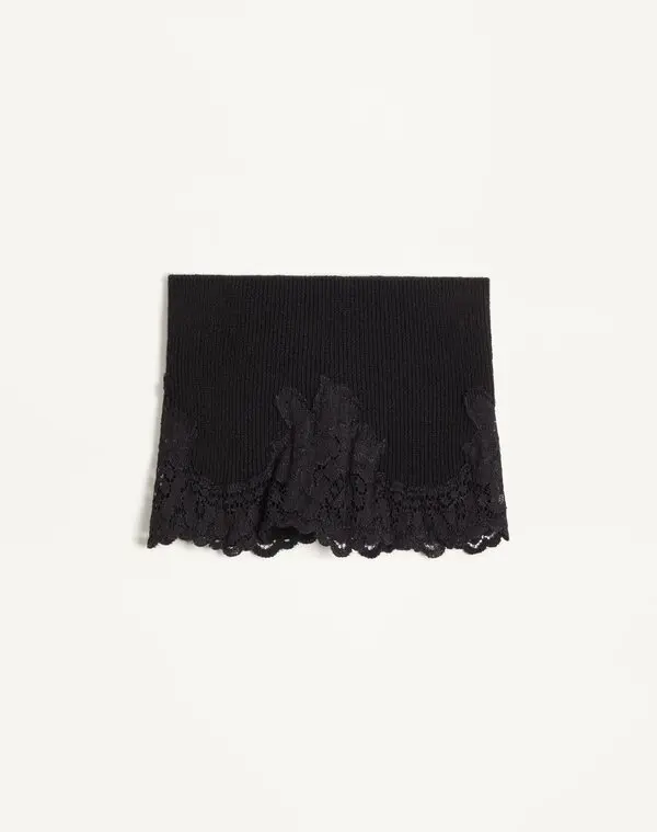Valentino Garavani Vlogo Signature And Lace Headband - Black