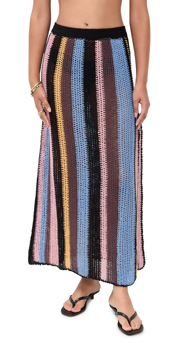 Agua Bendita Cyprus Crochet Maxi Skirt - Multicolor