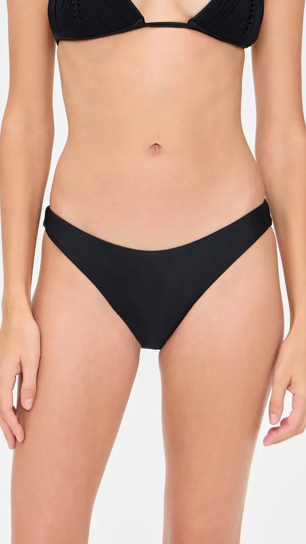PQ SWIM Basic Ruched Bikini Bottom - Midnight