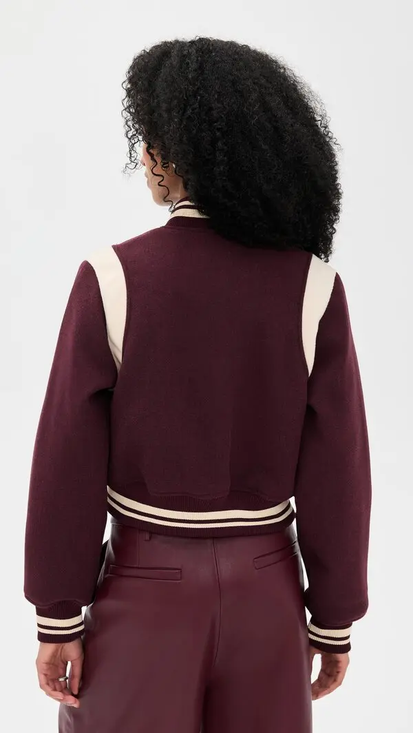 Blanknyc Bomber Jacket - Burgundy Multi
