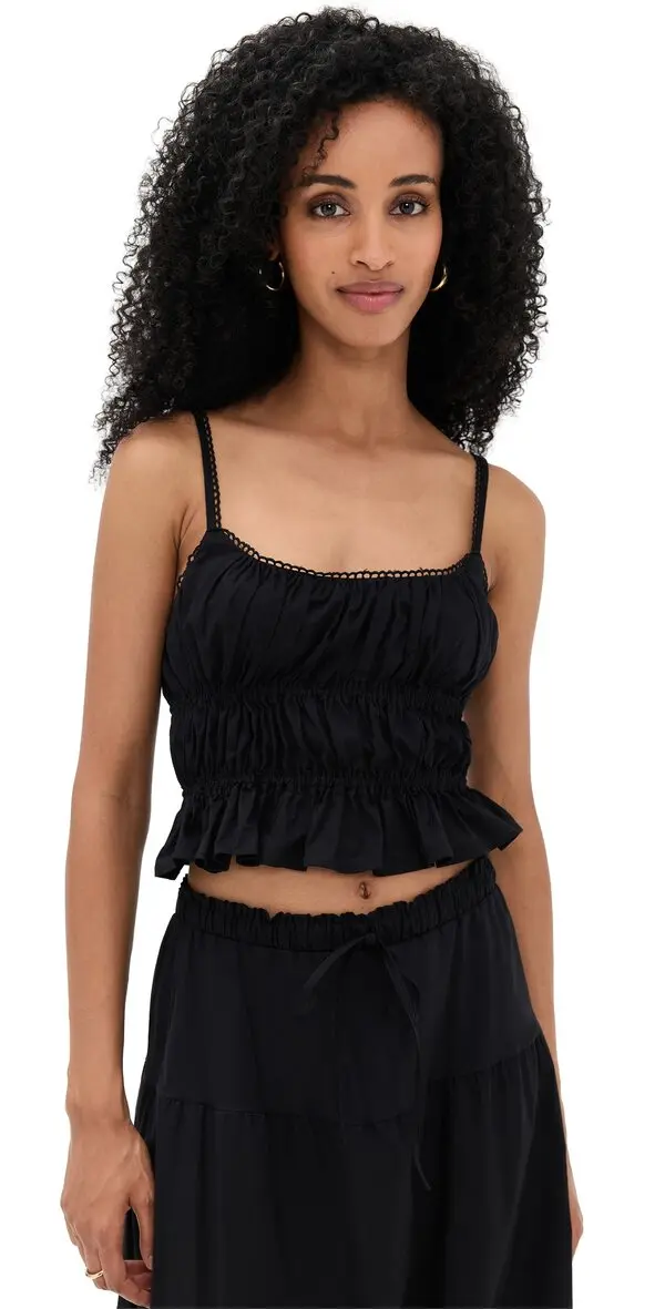 Peixoto Amelia Cropped Top - Black