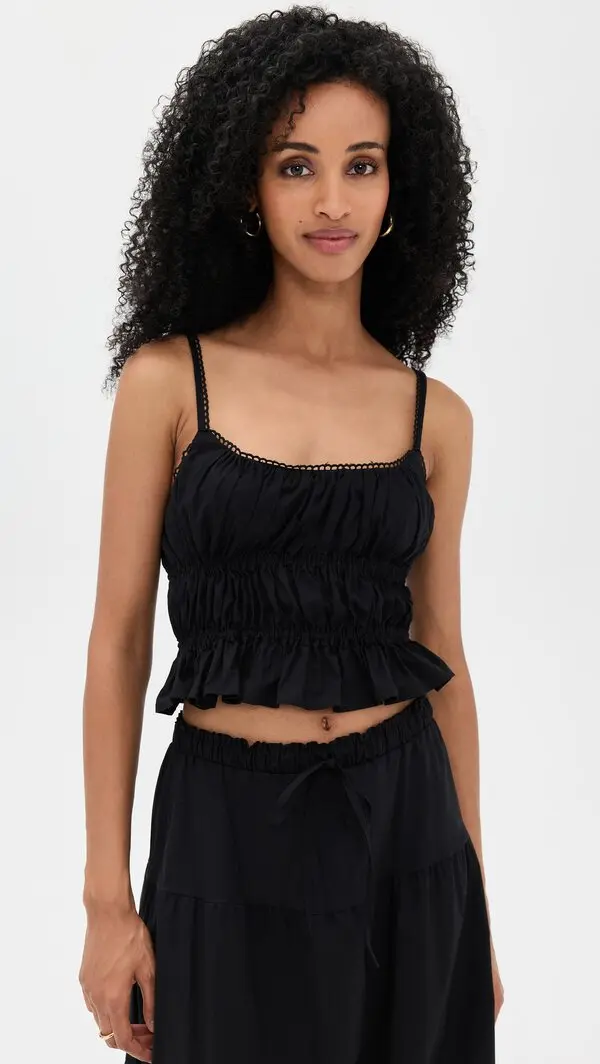 Peixoto Amelia Cropped Top - Black
