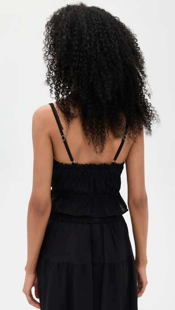 Peixoto Amelia Cropped Top - Black