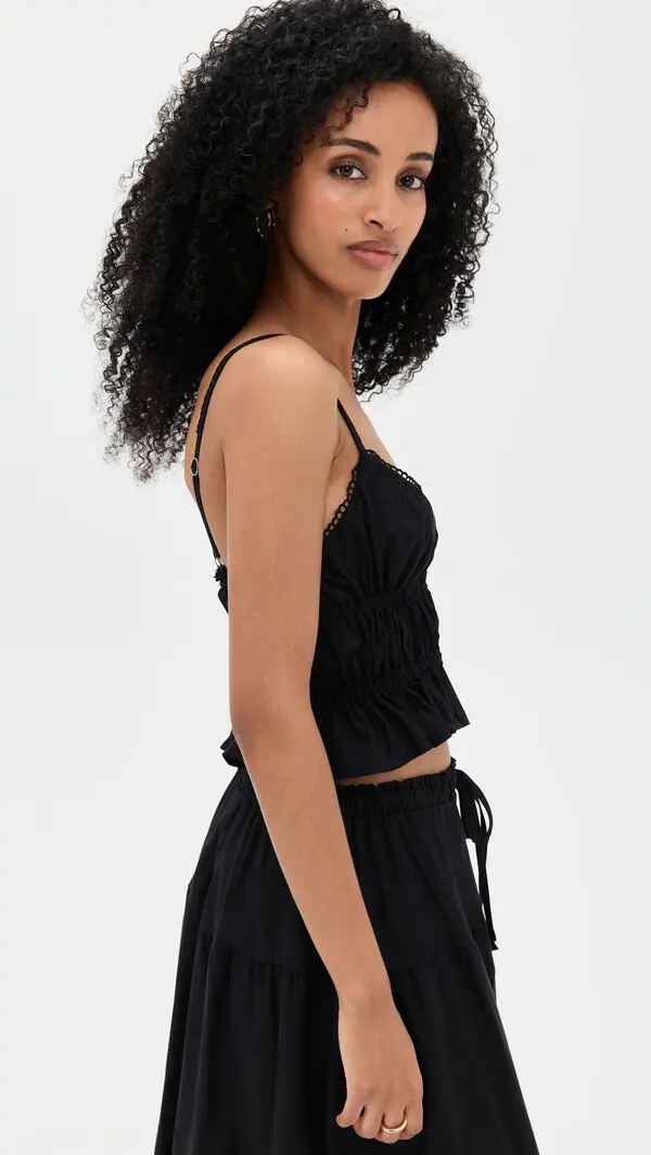 Peixoto Amelia Cropped Top - Black