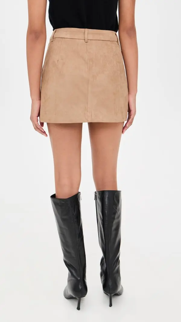 MADISON THE LABEL Collins Faux Suede Mini Skirt