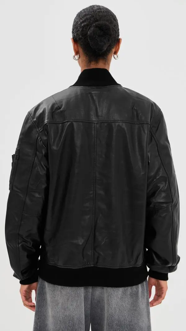 Alpha Industries Leather Ma-1 Flight Jacket
