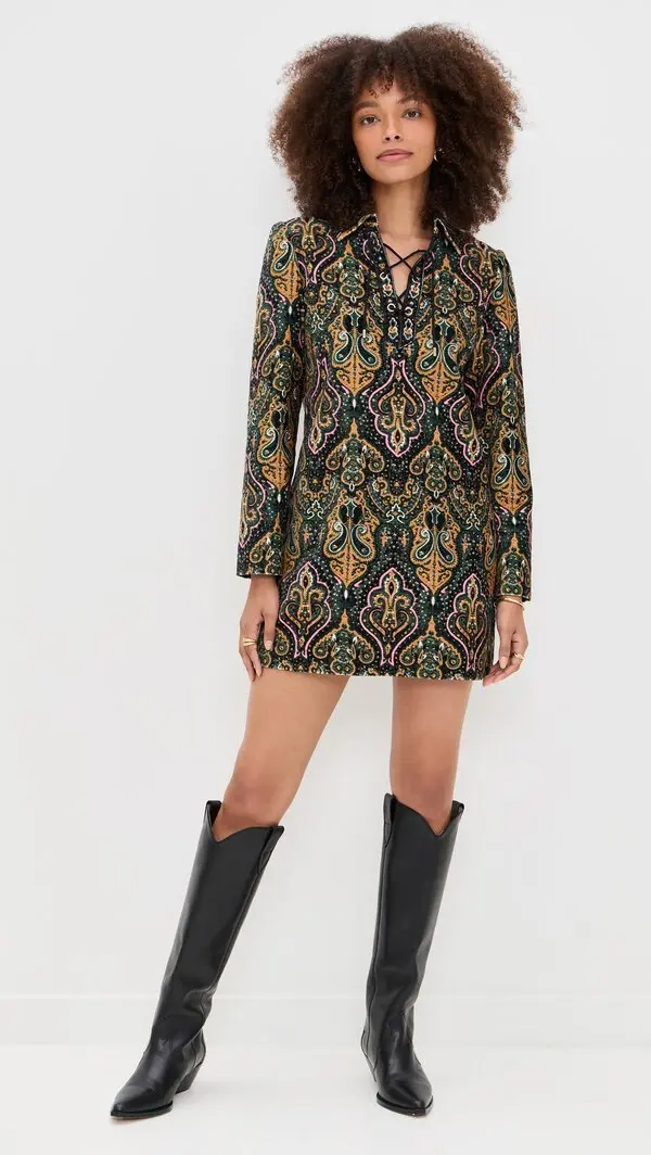 Ba&sh Suga Velvet Mini Dress - Multico