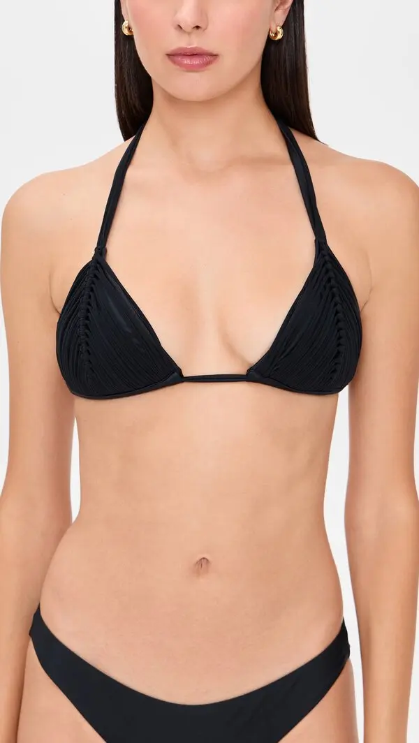 PQ SWIM Isla Triangle Bikini Top - Midnight