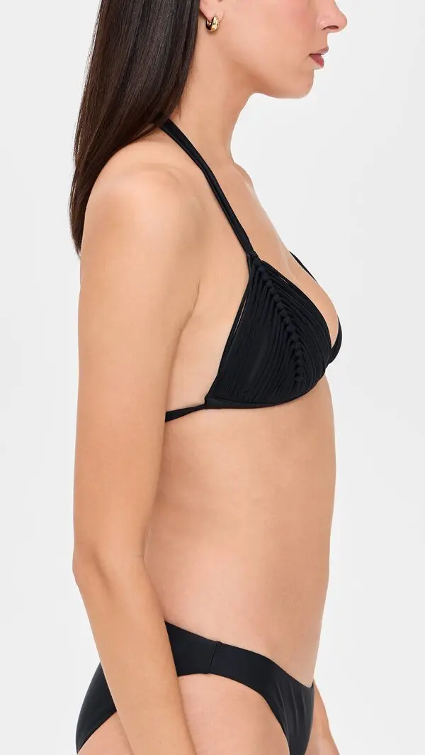 PQ SWIM Isla Triangle Bikini Top - Midnight