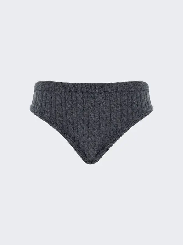 Zeynep Arçay X Camille Charriã¨re Micro Cashmere Shorts - Grey