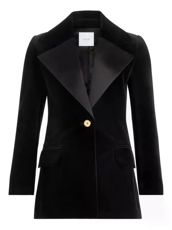 PATOU Velvet Satin-lapel Blazer