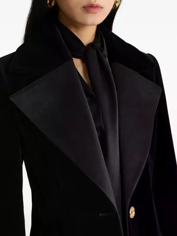 PATOU Velvet Satin-lapel Blazer