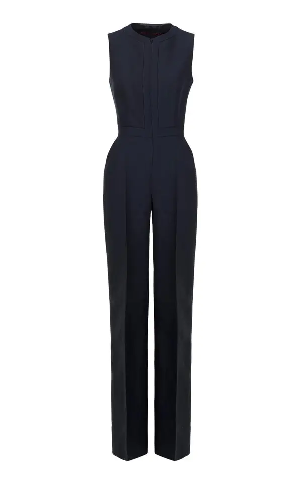 Martin Grant Tailored Wool Jumpsuit - Navy