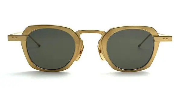 Thom Browne Square Frame Sunglasses - Gold