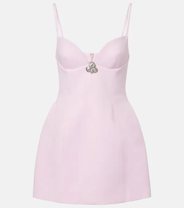 Blumarine Embellished Crêpe Minidress - Pink