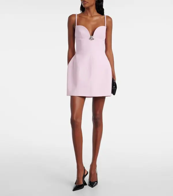 Blumarine Embellished Crêpe Minidress