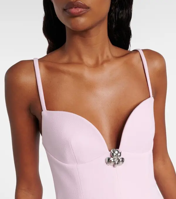 Blumarine Embellished Crêpe Minidress