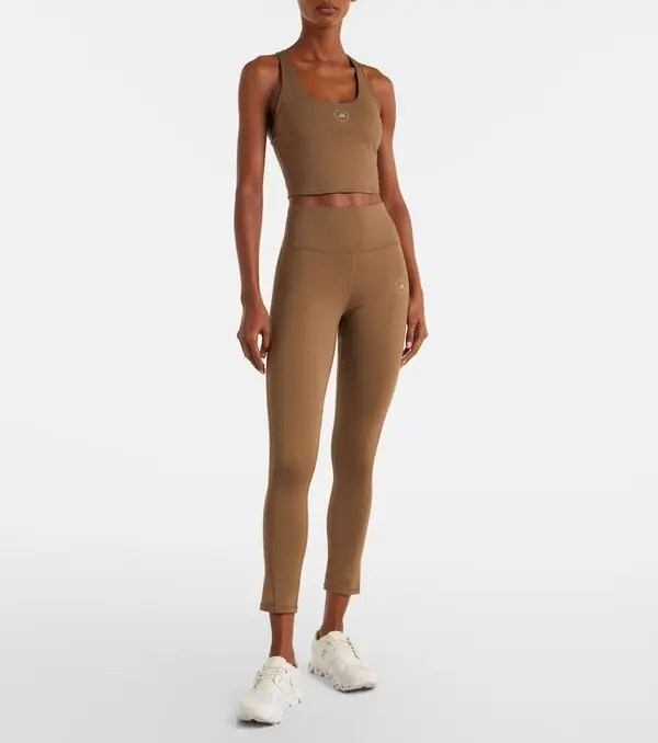 Adidas By Stella McCartney Yoga High-rise Leggings - Brown