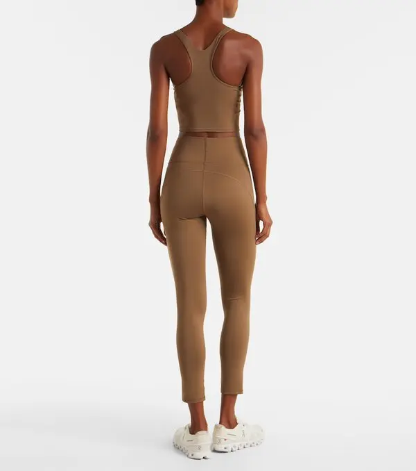 Adidas By Stella McCartney Yoga High-rise Leggings - Brown