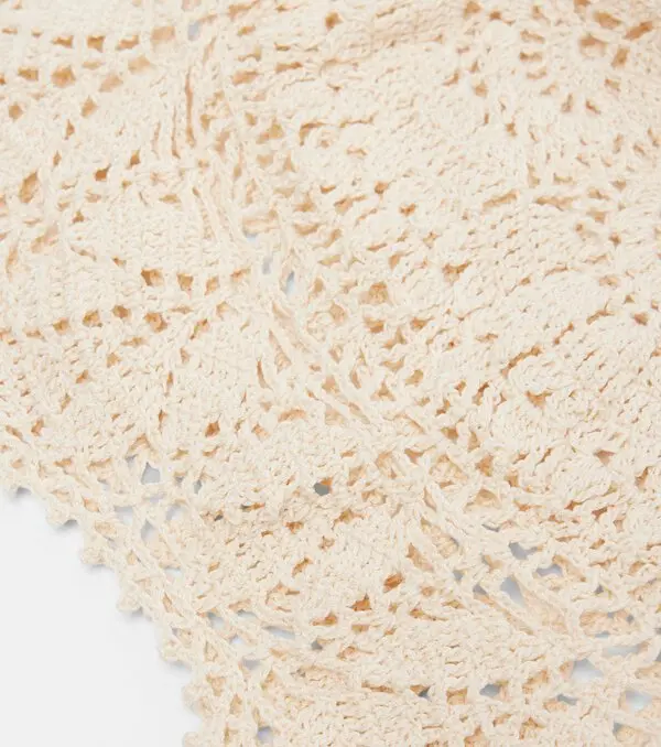 Magda Butrym Crochet Cotton Hood - White