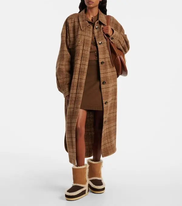 Moon Boot Evx Shearling-trimmed Suede Ankle Boots