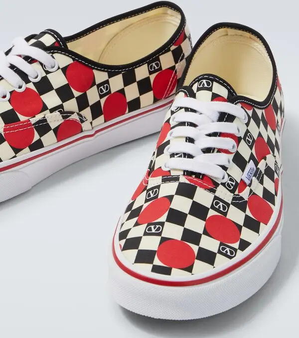 Valentino Garavani X Vans Vlogo Canvas Sneakers - White